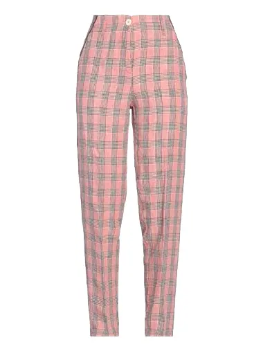 Momoni Tartan Linen Chinos - Pink