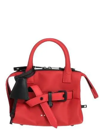Marni Handbag In Polyamide, Acrylic, Cow Leather And Polyester - Red