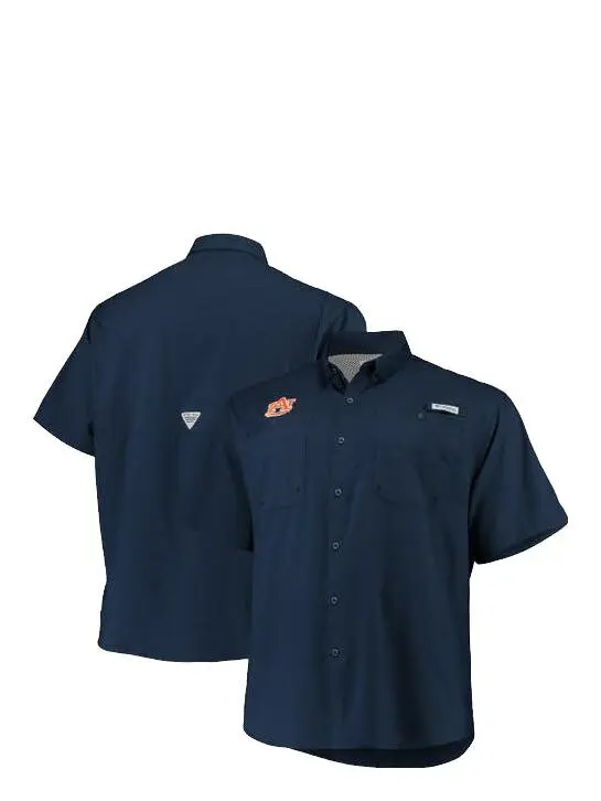 Columbia Auburn Tigers Big & Tall Collegiate Tamiami Button-down Shirt - Navy
