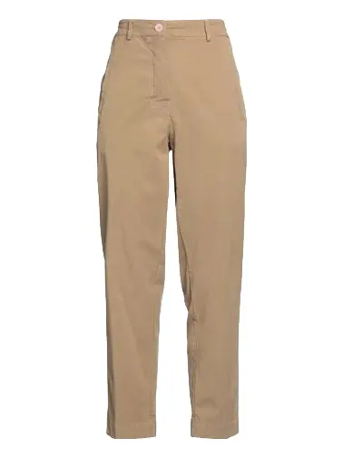 Momoni Solid Color Straight Leg Pants - Beige