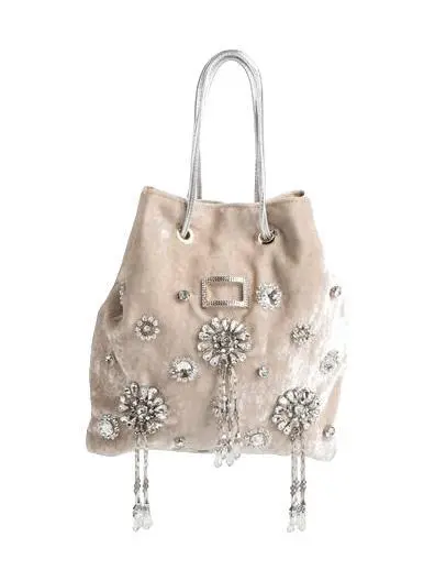 ROGER VIVIER Handbag In Soft Leather With Crystal Appliqués - White