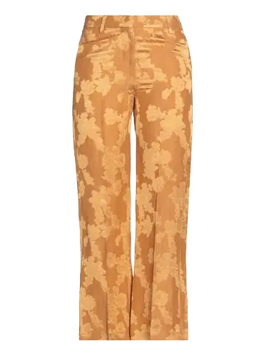 ALYSI Floral Design Straight Leg Pants - Yellow