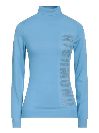 John Richmond Long Sleeve Turtleneck Knit Top - Blue