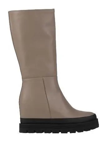 EQUITARE Soft Leather Wedge Heel Boots - Grey