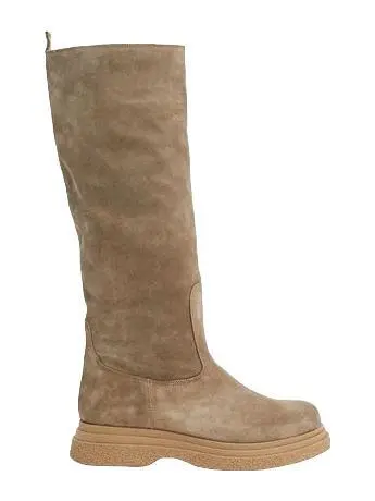 8 BY YOOX Suede Platform Tall Boots - Beige