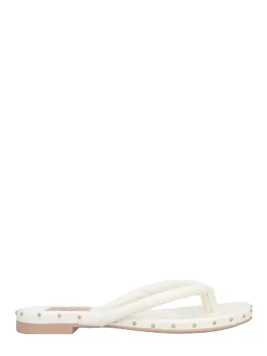 Agl Thong Sandals With Studs - Off White