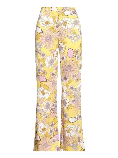 Sandro Floral-print Flared Pants - Yellow