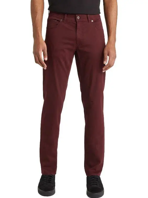 BRAX Cooper Five-pocket Straight Leg Trousers - Vineyard