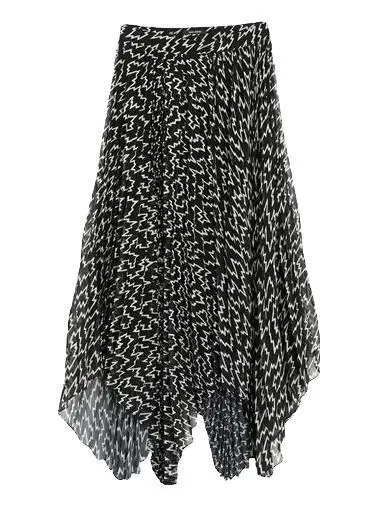 Isabel Marant Midi Asymmetric Skirt - Black