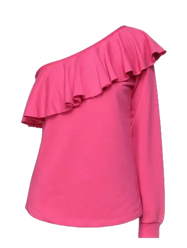 ALESSIA SANTI Cotton French Terry One-shoulder Sweatshirt - Pink