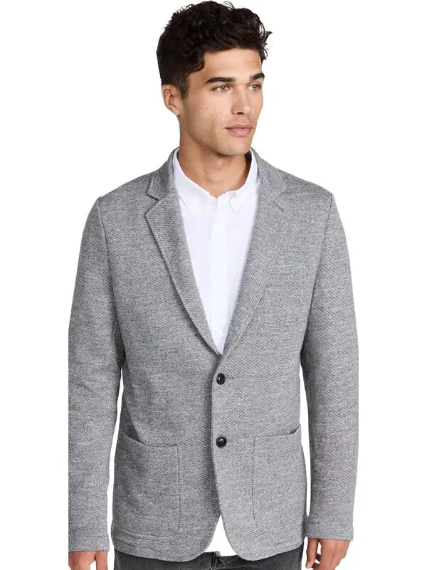 Faherty Brand Inlet Knit Blazer - Medium Grey Melange