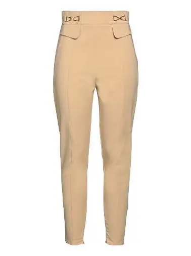Elisabetta Franchi Tapered Pants With Appliqués - Beige