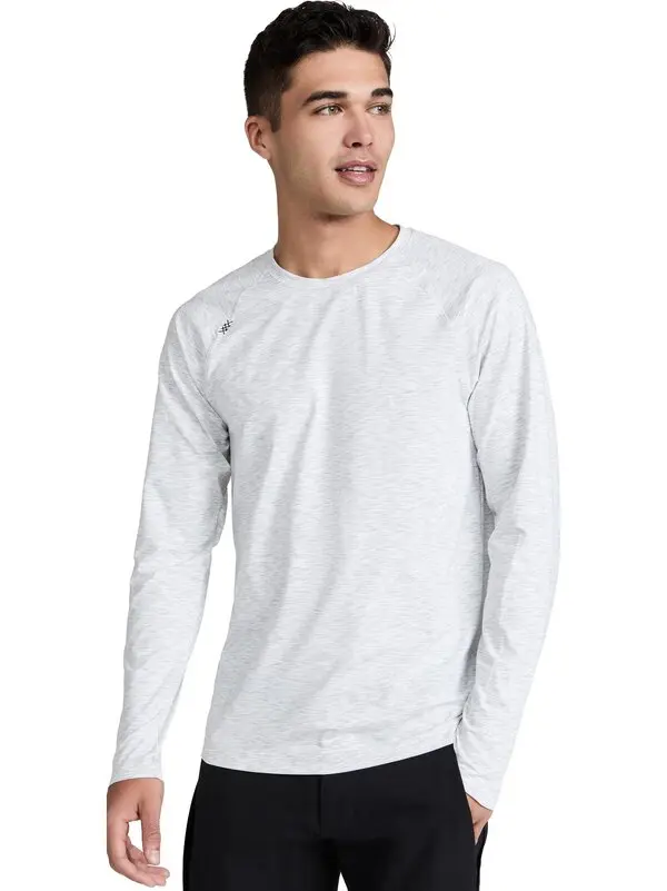 RHONE Reign Long Sleeve Tee - Gray Space Dye