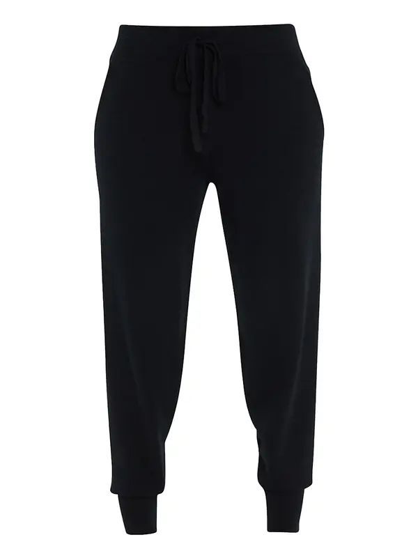 ARLOTTA CASHMERE Racer Stripe Sweatpants - Black