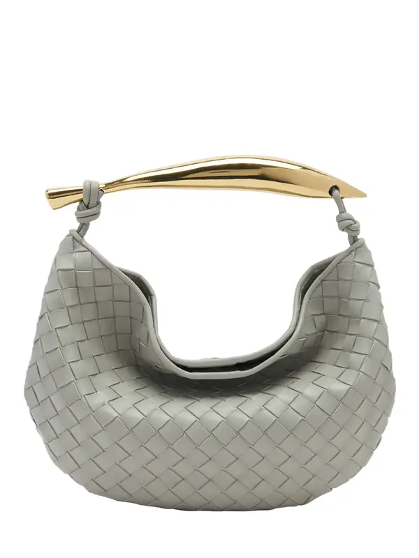 Bottega Veneta Sardine Top-handle Bag - Agate Grey Muse Brass