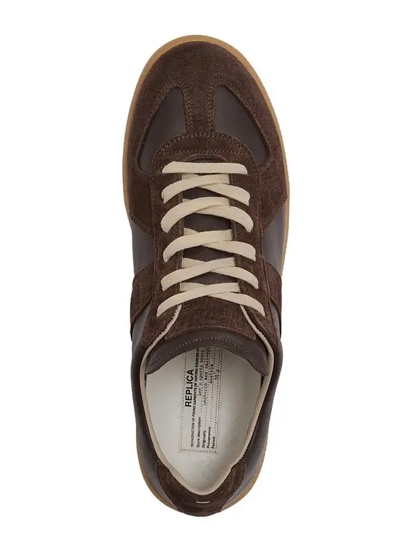 MAISON MARGIELA Replica Low Top Sneakers - Dark Brown