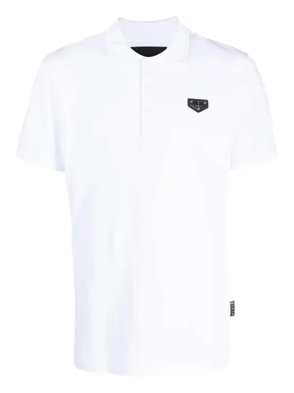 Philipp Plein Logo-plaque Polo Shirt - White