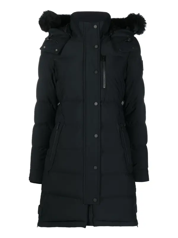 Moose Knuckles Watershed Hooded Parka Coat - Black