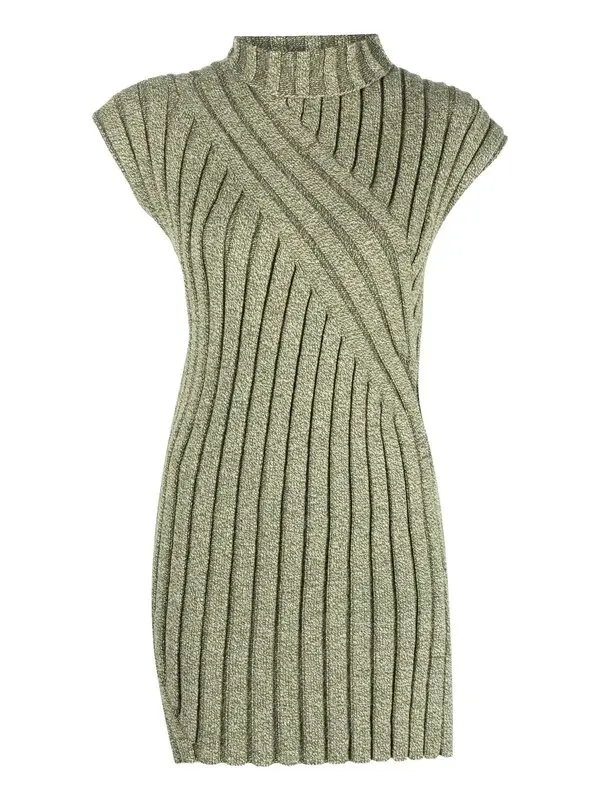 Colville Twisted Rib Tunic Jumper - Green
