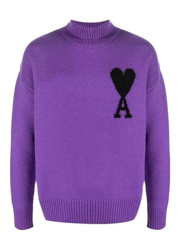 Ami De Coeur Roll-neck Jumper - Purple