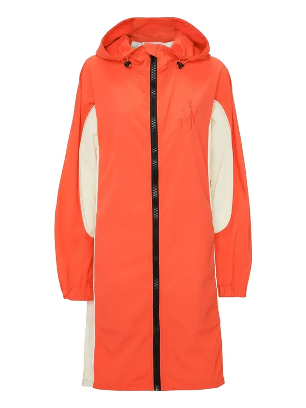 JW Anderson Logo-embroidered Color-block Parka - Red