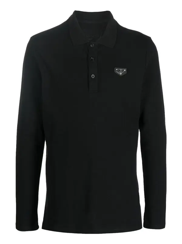 Philipp Plein Logo-plaque Polo Shirt - Black