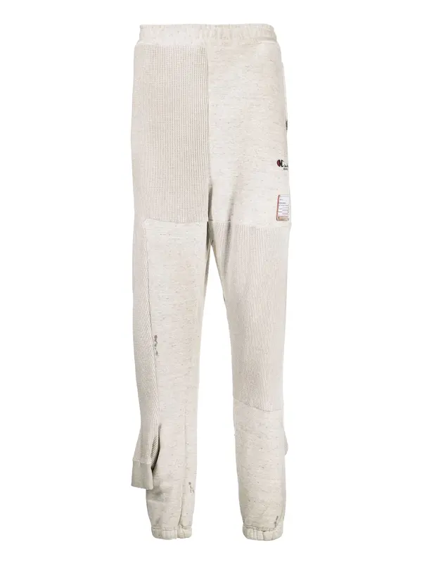 Mihara Yasuhiro Double Ankle-cuff Cotton Joggers - Neutrals