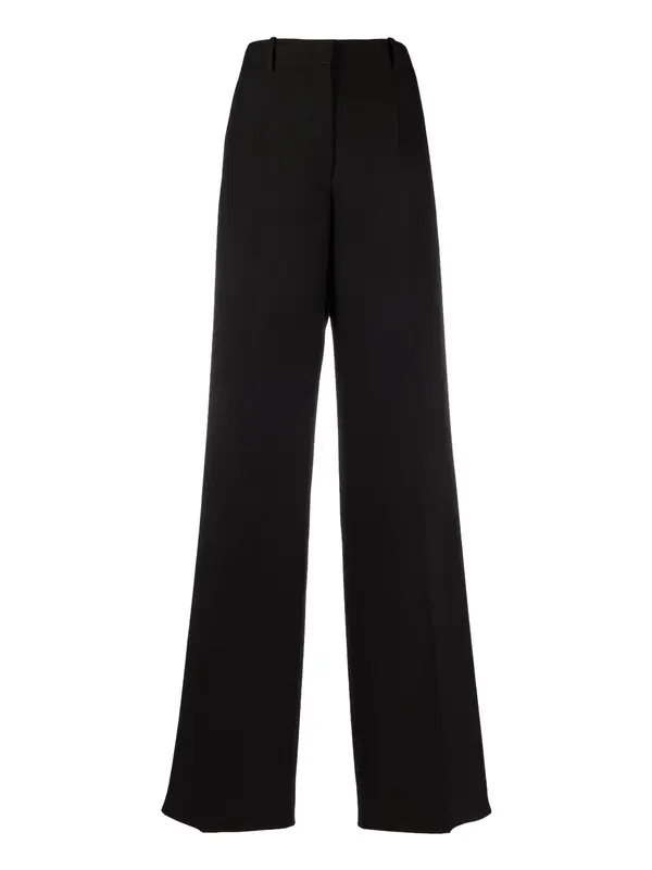 Valentino Garavani High-waisted Wide-leg Trousers - Black