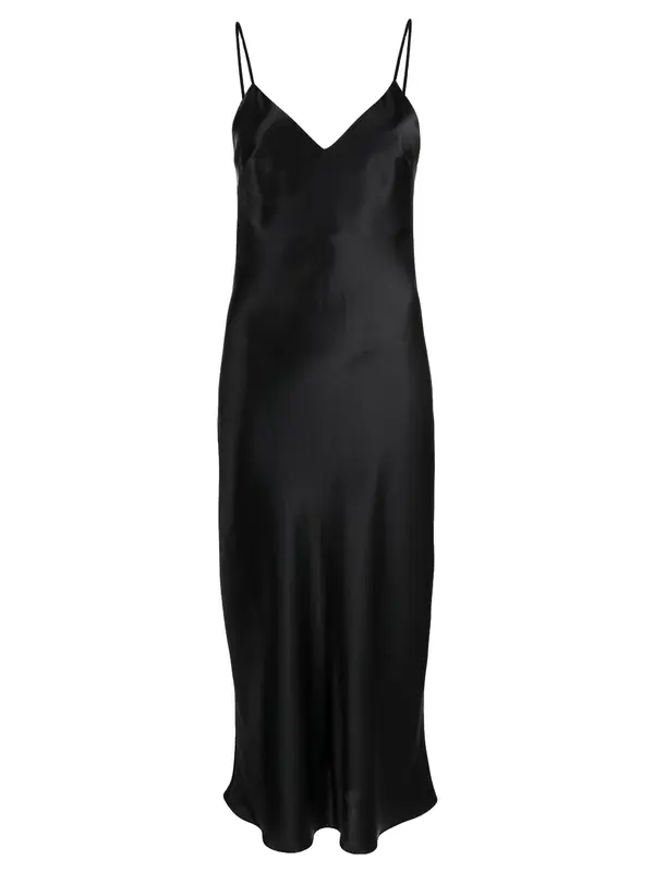 GILDA & PEARL Sophie Midi-slip Dress - Black
