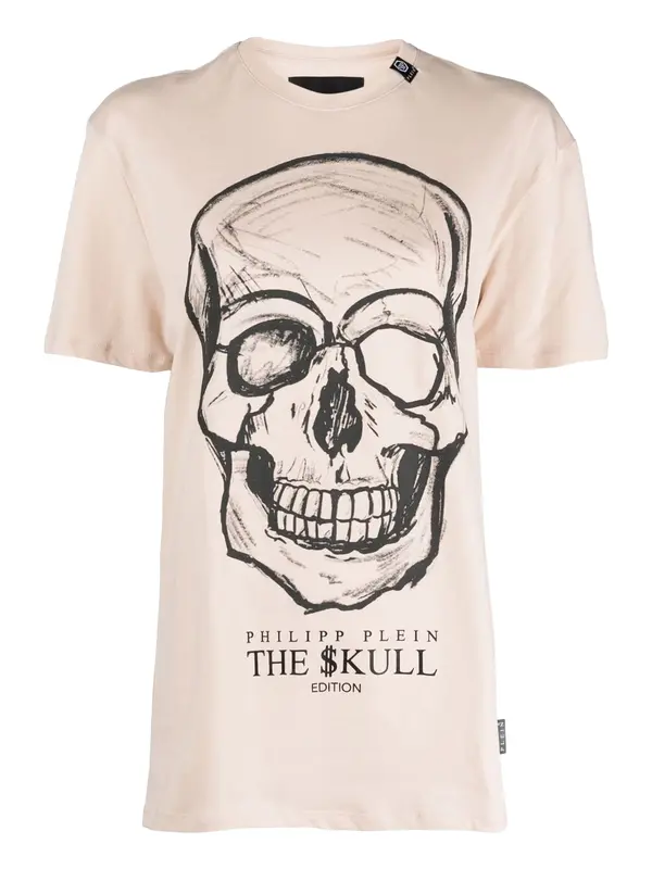 Philipp Plein Skull-print T-shirt - Neutrals