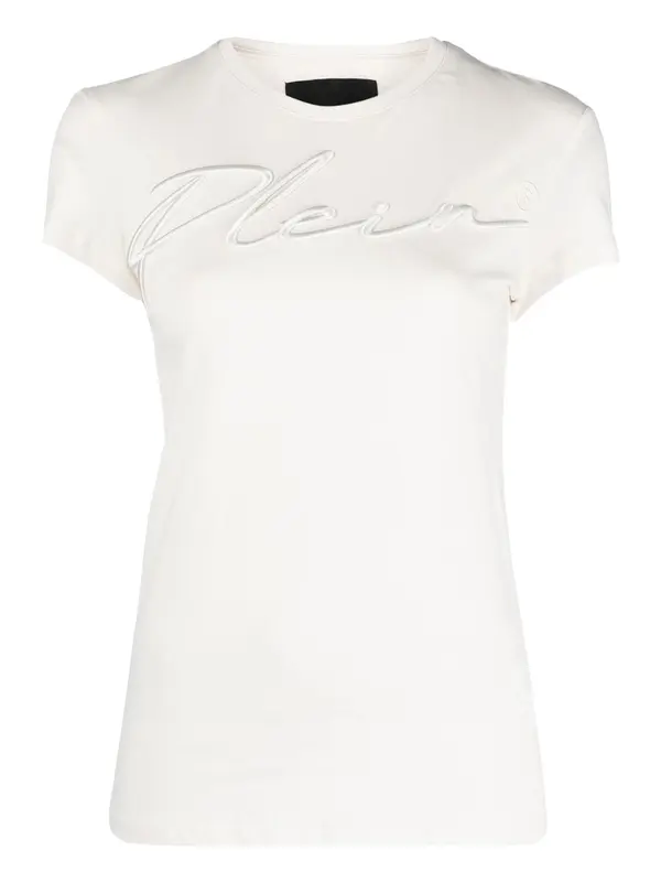 Philipp Plein Embroidered Logo T-shirt - White