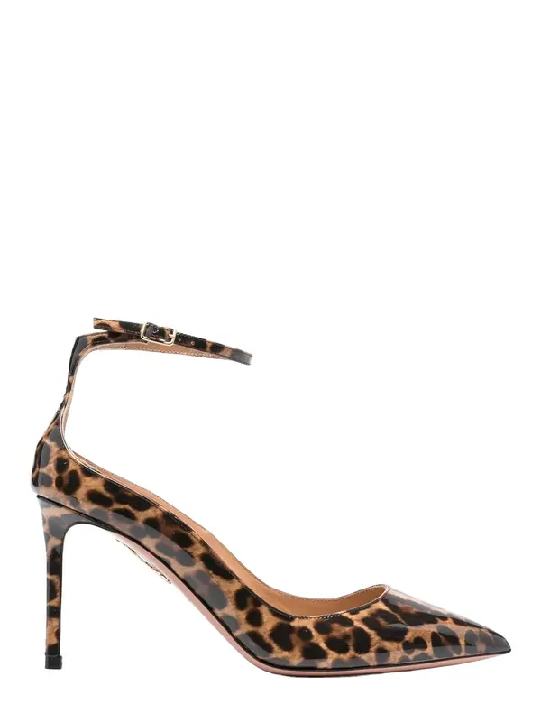 AQUAZZURA Leopard-print Mid-heel Pumps - Brown