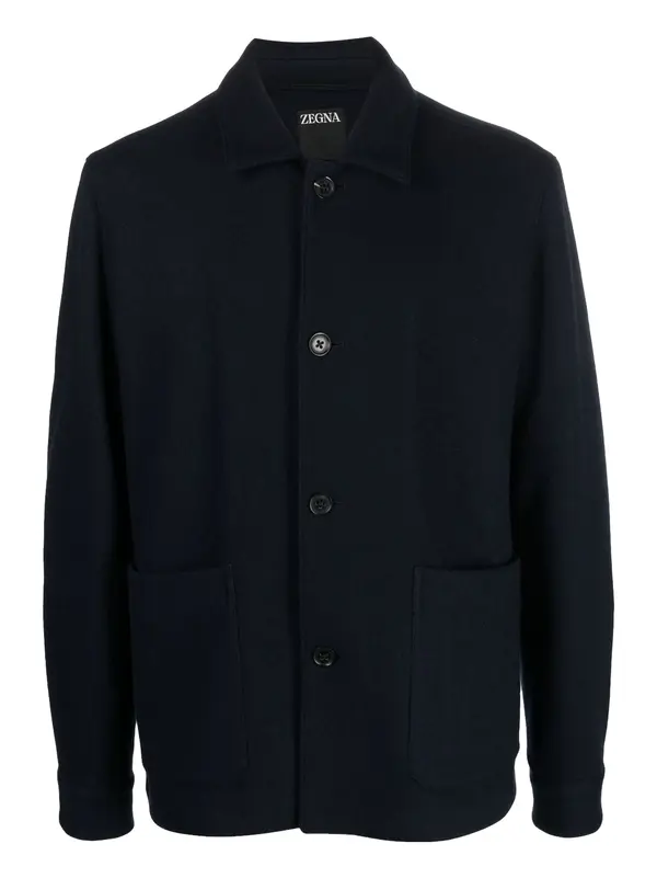 Zegna Alpe Chore Button-up Shirt Jacket - Blue