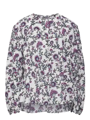 Isabel Marant Floral Print Silk Blend Top - White