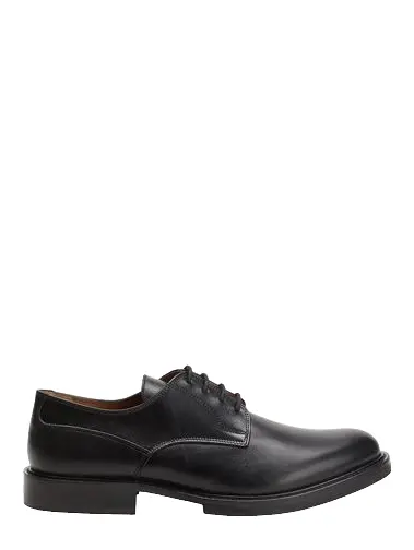 LEONARDO PRINCIPI Lace-up Calfskin Shoes - Black