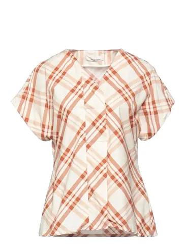 Liviana Conti Tartan Pattern Top - Beige