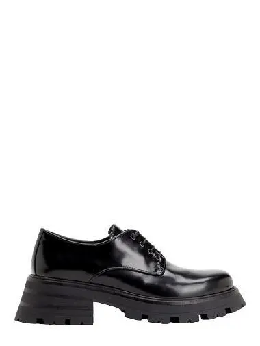 8 BY YOOX Leather Chunky Derby Lace-up Shoes - Black