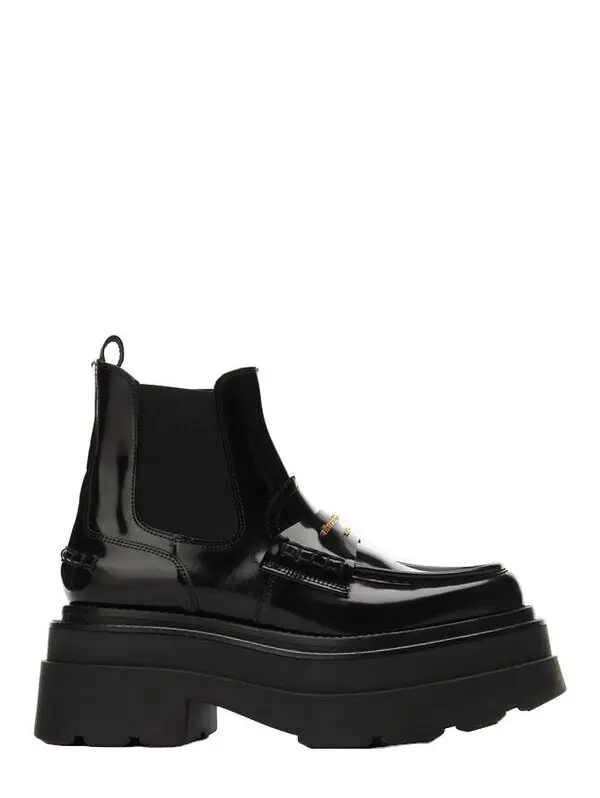 Alexander Wang Carter Platform Loafer Boots - Black