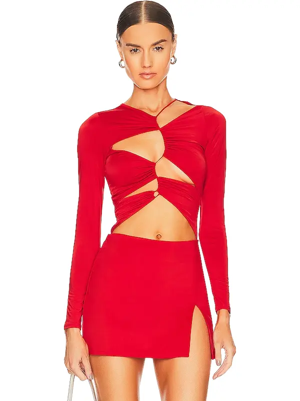 AFRM Brami Bodysuit - True Red