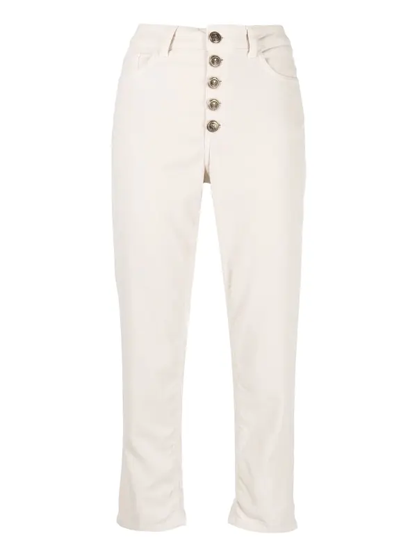 DONDUP Koons Cropped Trousers - Neutrals