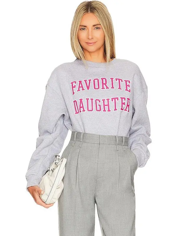 FAVORITE DAUGHTER Collegiate Sweatshirt - Heather Grey