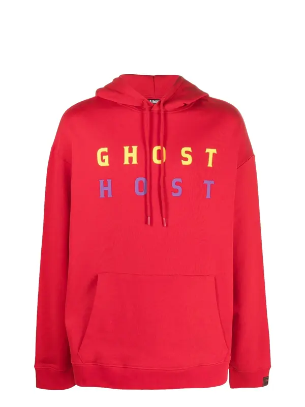 Raf Simons Ghost Host-print Hoodie - Red