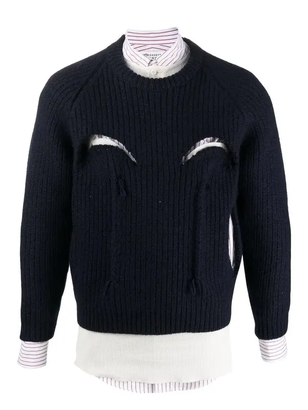 MAISON MARGIELA Layered Jumper - Blue