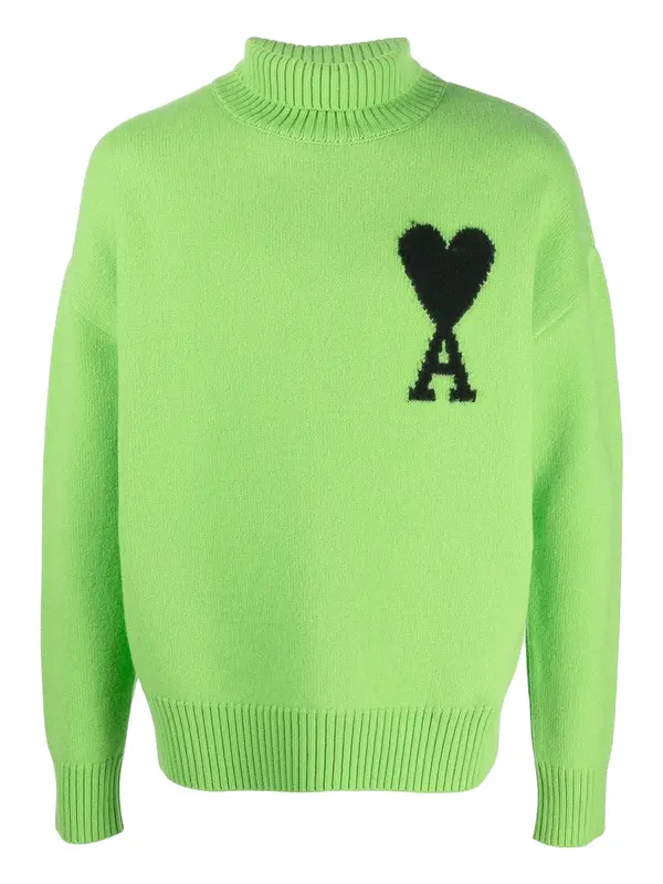 Ami De Coeur Roll-neck Jumper - Green