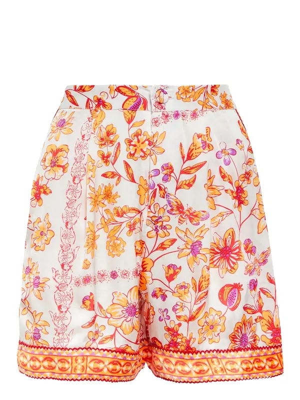 Poupette St Barth Isabelle Floral Satin Shorts - Multicoloured