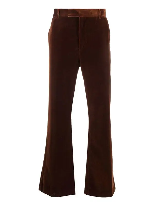 Palm Angels Velvet Tailored Trousers - Brown