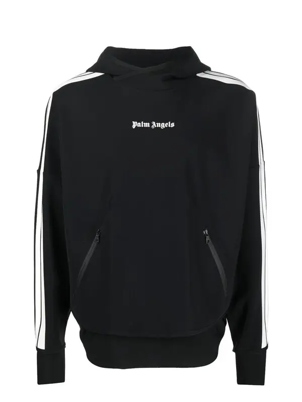 Palm Angels Logo-print Hoodie - Black