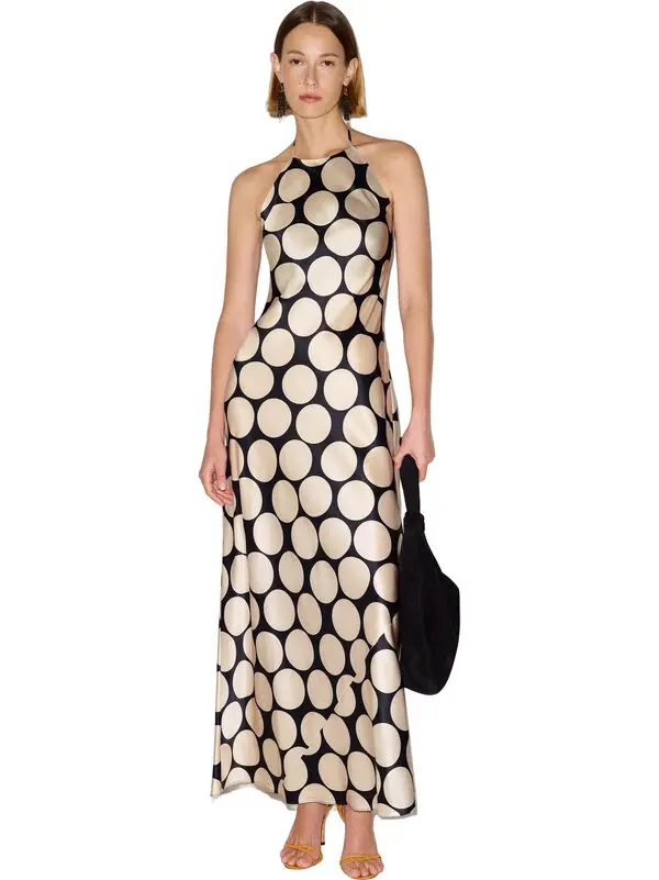 REFORMATION Jeany Silk Dress - Black