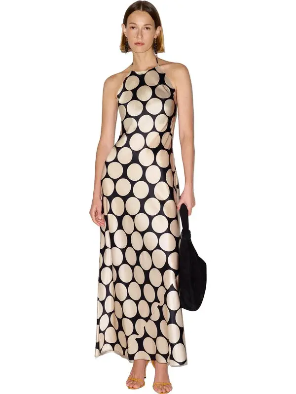 REFORMATION Jeany Silk Dress - Black