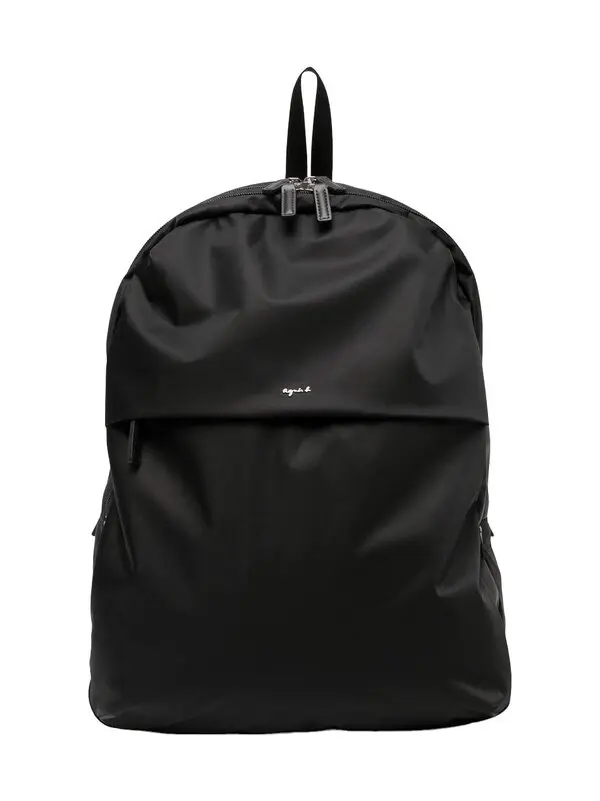 AGNÈS B. Logo-plaque Backpack - Black